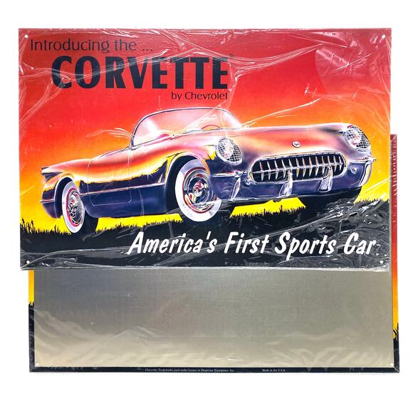 Corvette | Wall Decor | Corvette Sign Metal Tin Introducing The ...